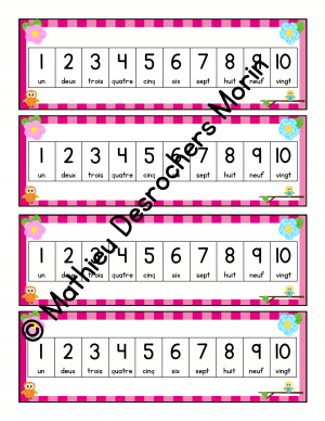 Affiches des nombres 1 à 20 – Hiboux