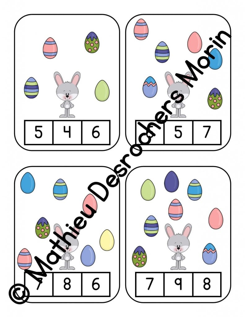 Les nombres de Pâques – 1 à 100 – La boutique de Mathieu – Ressources ...