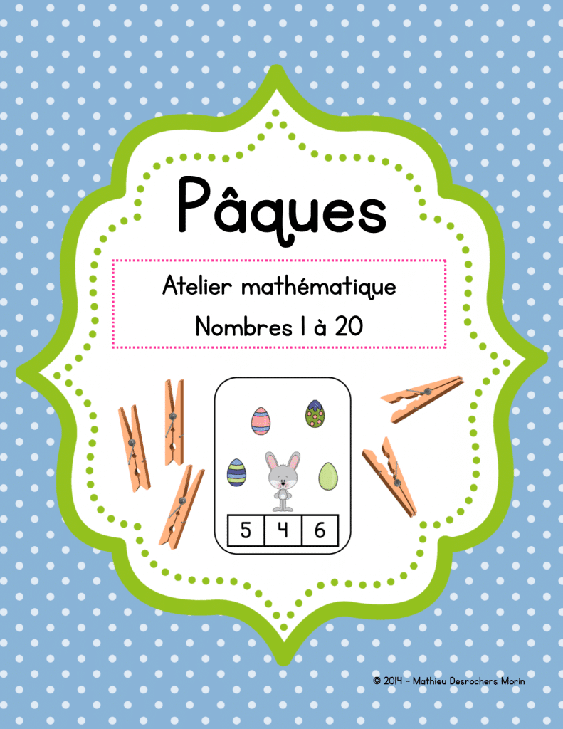 Les nombres de Pâques – 1 à 100 – La boutique de Mathieu – Ressources ...