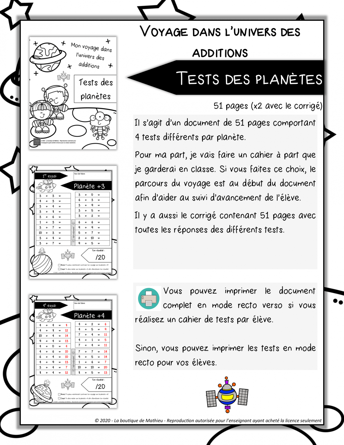 Ensemble complet – Tables d’addition – Voyage dans l’univers des additions