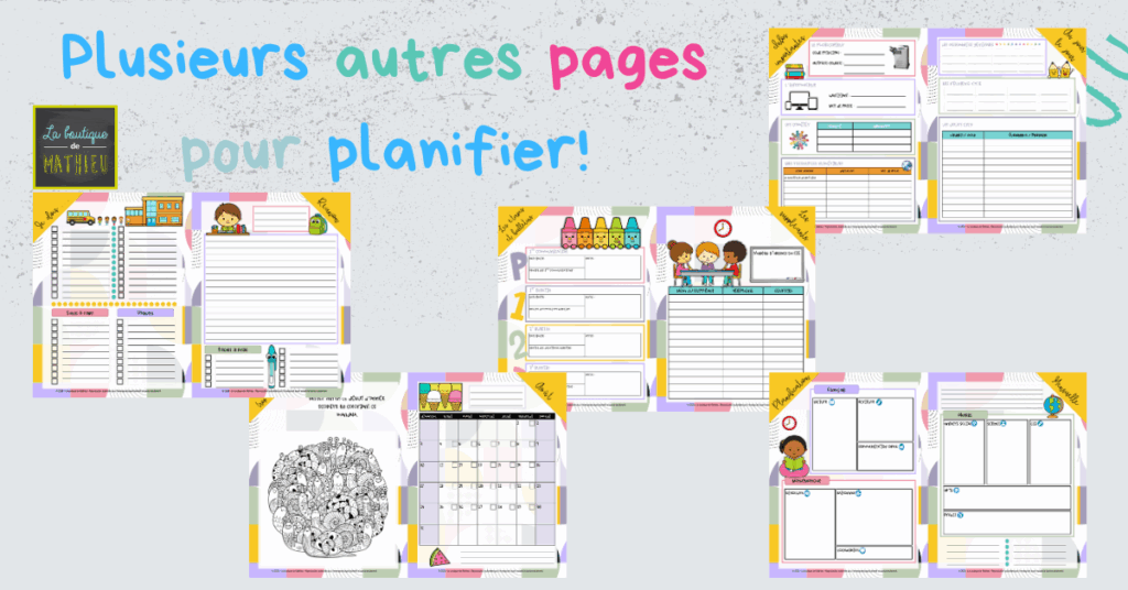 Le super guide de planification 2025-2026 (Préscolaire + Primaire)
